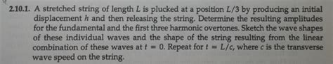 problem 3c a string of length l is fixed at both