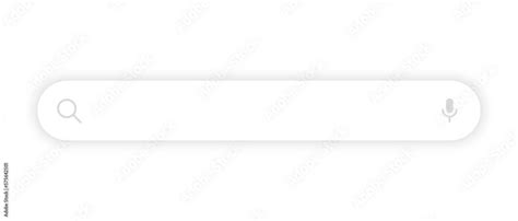 Web Search Bar Icon Search Box With Shadow Isolated On Transparent Background Vector Stock