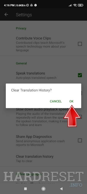 How To Clear Translation History On Microsoft Translator