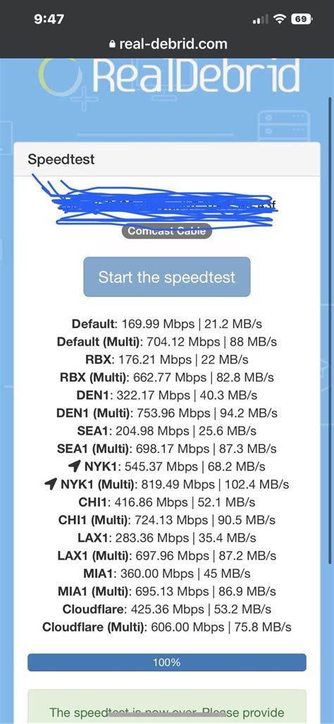 is this a good speed test result r realdebrid