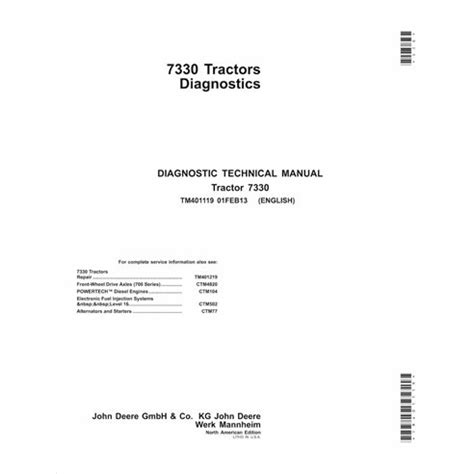 Manual Técnico De Diagnóstico Do Trator John Deere 7330 Tm401119