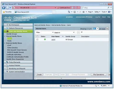 how to create and add a user in cisco acs