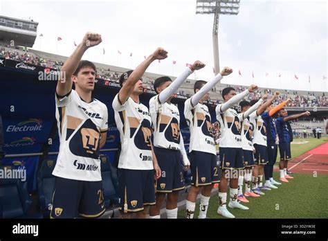 Pumas Unam Players During The 16th Round Match Of The Liga Mx Between
