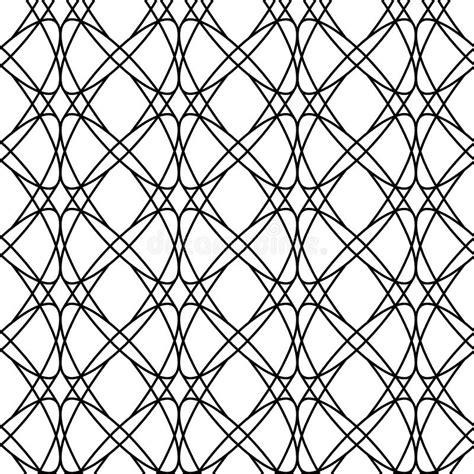 Curve Line Pattern Seamless On The White Background Editorial