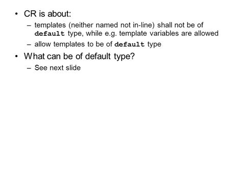 Cr4904 Cr Is About Templates Neither Named Not In Line Shall Not
