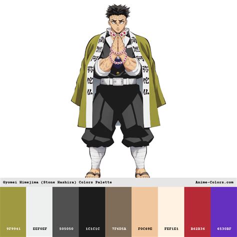 Gyomei Himejima Stone Hashira Demon Slayer Series Anime Colors