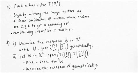 solved c find a basis for t r3 begin by writing the