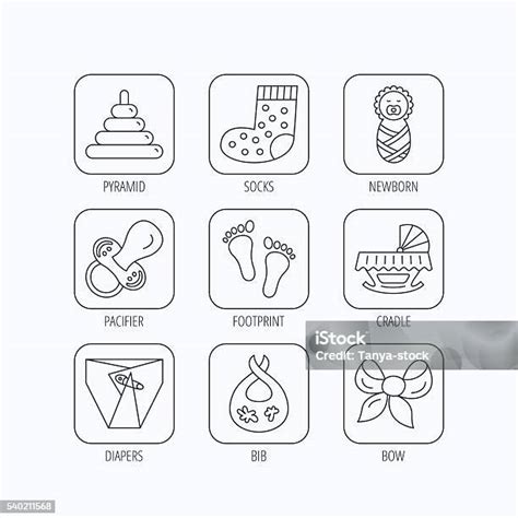 어린이에게 우유병이나 노리개 젖꼭지 기저귀 신생아 아이콘 점유공간 곧은에 대한 스톡 벡터 아트 및 기타 이미지 곧은 기저귀 남자 속옷 하의 Istock