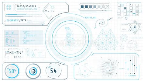 Animated Display Of High Tech Interface For Scientific Work Stock Video Video Of Digital