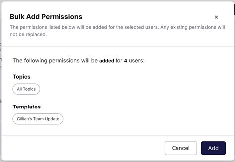 bulk update roles and permissions firstup