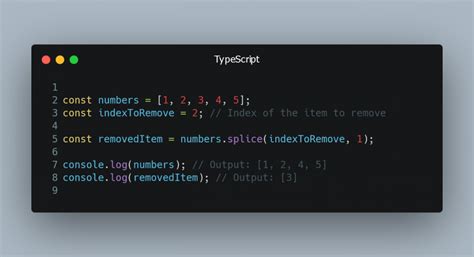 Removing An Array Item Tiloid