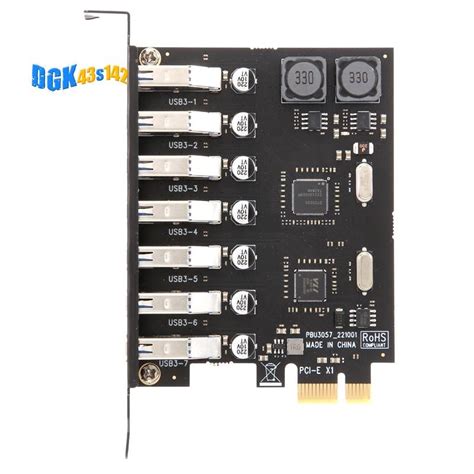 USB 3 0 PCI E Expansion Card Adapter 7 Ports Hub Adapter External Controller PCI E Extender PCI