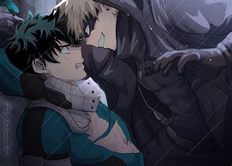 Hero Deku Villain Bakugou Redxmedicine Zeichnungen