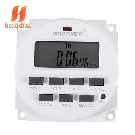 Sinotimer Tm618h 2 220v Ac Digital Time Switch Output Voltage 220v 7 Day Weekly Programmable
