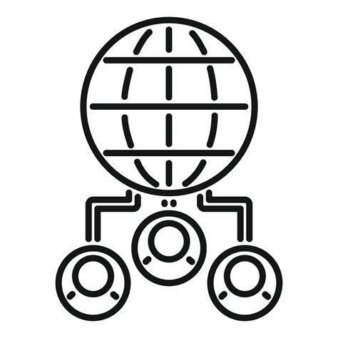 Global Customer Database Icon Outline Vector Crm Data 15153828 Vector Art At Vecteezy