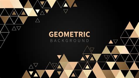 Template With A Luxury Gold Gradient Triangular Pattern On Each Corner
