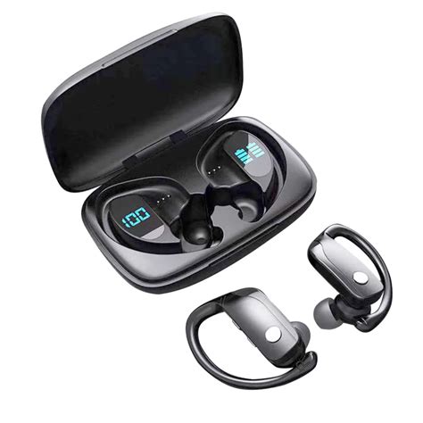 Wireless Ear Hook Headphones Bluetooth 53 Led Display