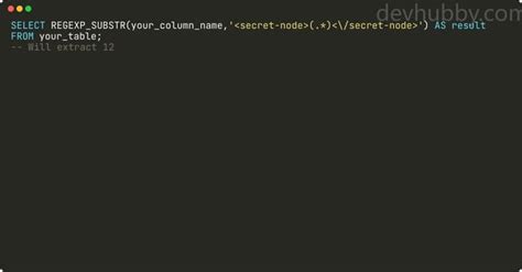 How To Substring Values From A Column Using A Regex In Sql Rlearnsql