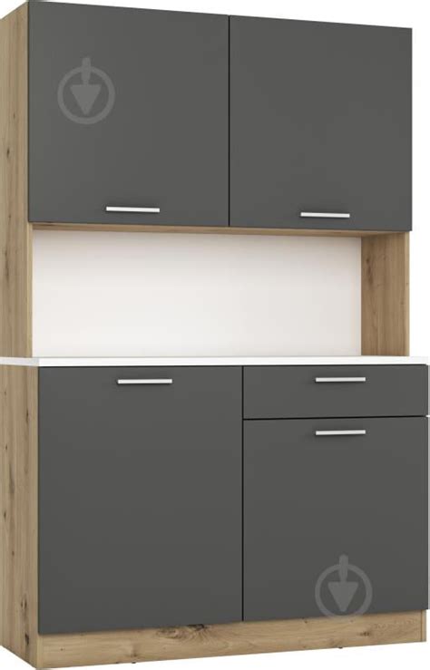 ᐉ Буфет Грейд 1850х1200х433 мм дуб артізан графіт сірий First 119 • Краща ціна в Києві