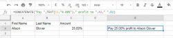 Concatenate A Number Without Losing Its Format In Google Sheets