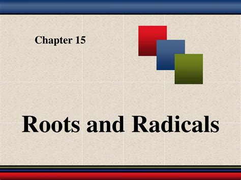 PPT Roots And Radicals PowerPoint Presentation Free Download ID 275896