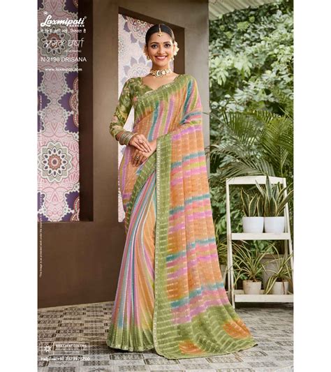 Laxmipati Amrit Varsha N 2198 Chiffon Multicolor Saree