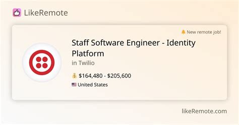 📩 Staff Software Engineer Identity Platform At 🏢 Twilio Salary 💰164480 205600 📍remote