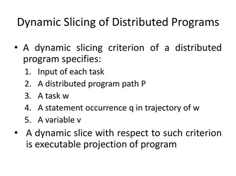 A Survey Of Program Slicing Techniques Section 4 Ppt Download