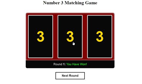 Number 3 Matching Game Using Html And Css In Vanillajs With Source Code