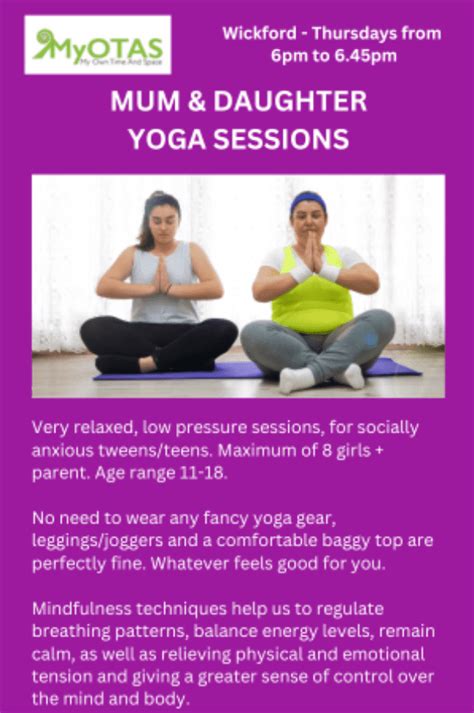 Mum Daughter Yoga Sessions For Socially Anxious Year Olds Plus