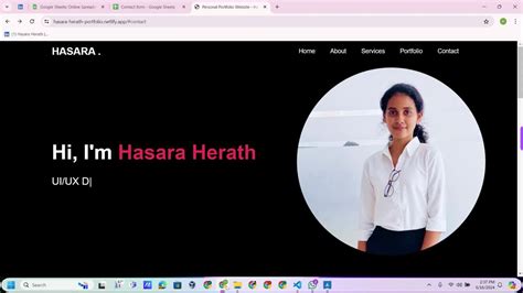 Portfolio Webdevelopment Html Css Javascript Coding Webdesign Hasara Herath
