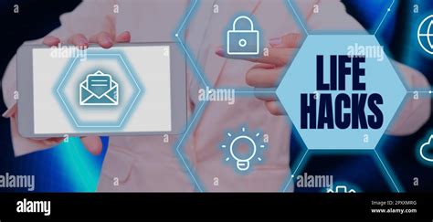 writing displaying text life hacks business overview strategy