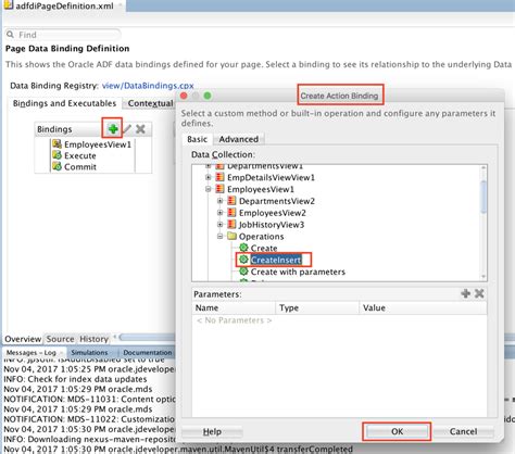 How To Insert New Record In Table Component Of Adf Desktop Integration