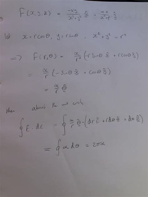 Line Integral Whats Going Wrong Raskmath