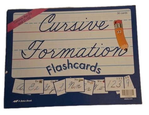 Abeka Cursive Formation Flashcards A Z And 0 10 Homeschool Ebay