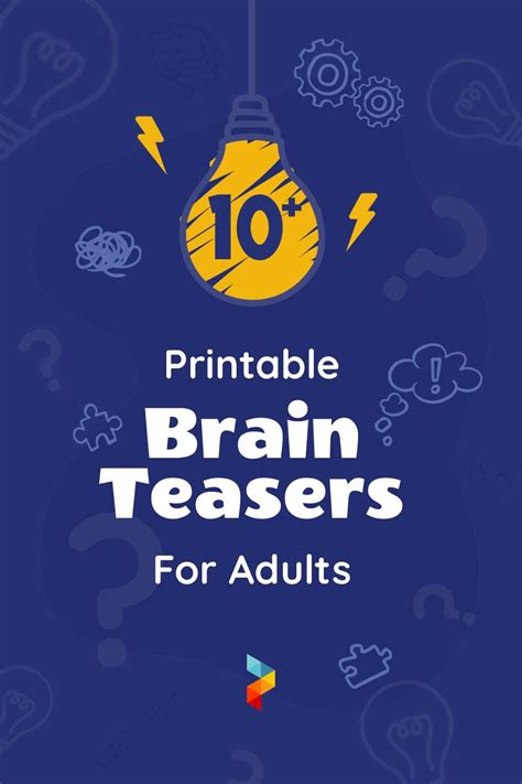 Printable Brain Puzzles For Adults Quiz For Adults