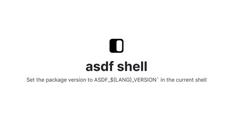 asdf shell fig