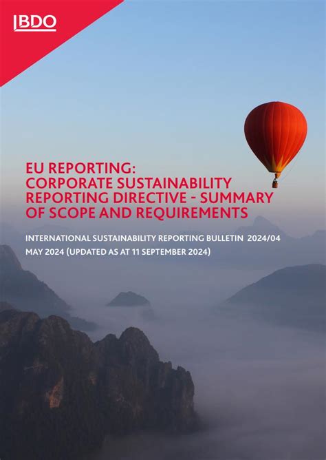 Isrb 202404 Eu Reporting Csrd Summary Of Scope And Requirements