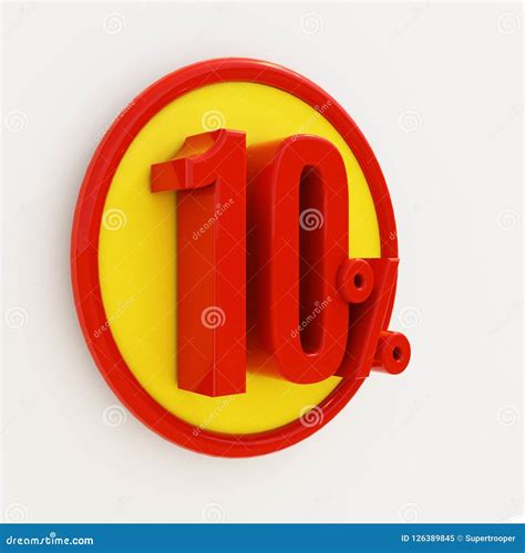 10 Percent Sign Stock Illustration Illustration Of Digit 126389845
