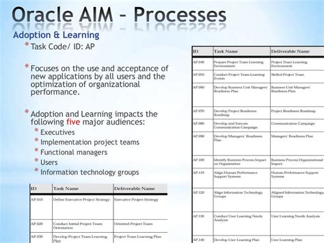 Application Implementation Methodology Aim