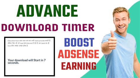 Advance Download Timer Script 2023 Boost Your Adsense Earning With
