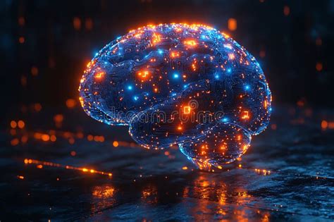 Digital Brain Conceptual Art Neural Network Ai Deep Learning Technology Future Stock ...