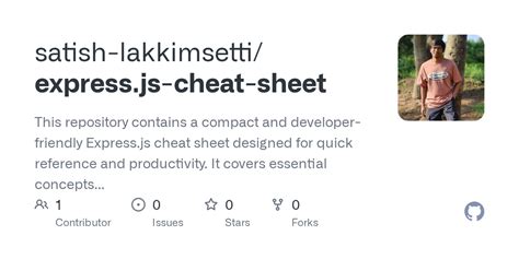 Github Satish Lakkimsettiexpressjs Cheat Sheet This Repository Contains A Compact And