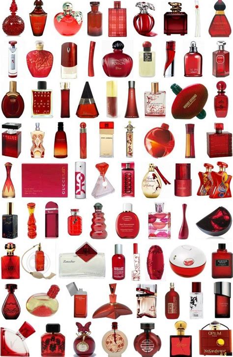 Red Perfume Bottles Collection