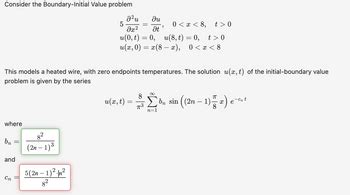 Answered: Boundary-Initial Value problem | bartleby