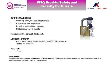 Wsq Provide Safety And Security For Guests