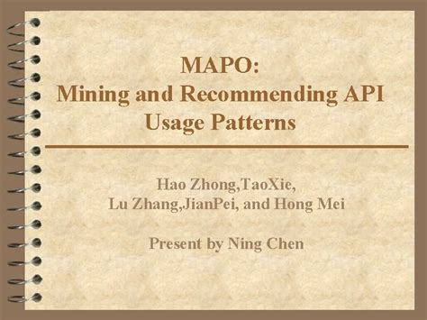 Mapo Mining And Recommending Api Usage Patterns Hao