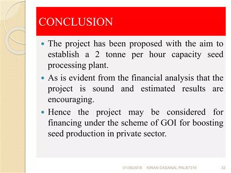 Plant Design And Building Layout Of Seed Processing Unit PPTX