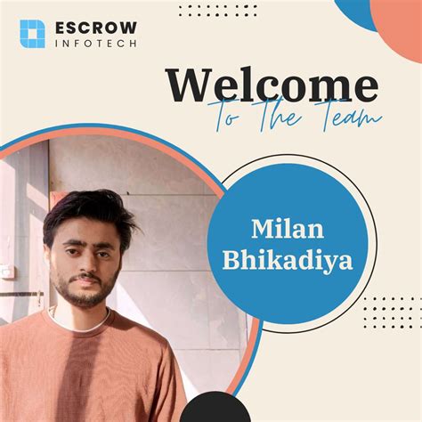 Escrow Infotech On Linkedin Welcome Welcometotheteam Aboard Team