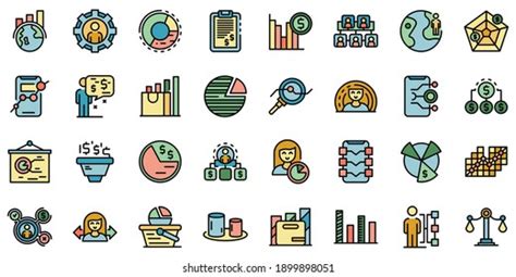 Market Segmentation Icons Set Outline Set Stock Vector Royalty Free